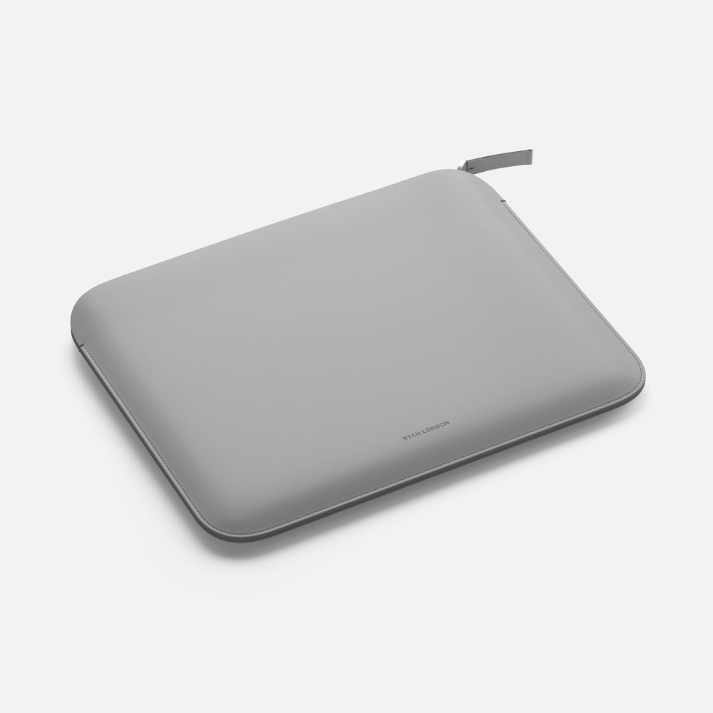 Luxury Nappa Leather iPad Pro 11" sleeve with zip - Grey - RYAN London